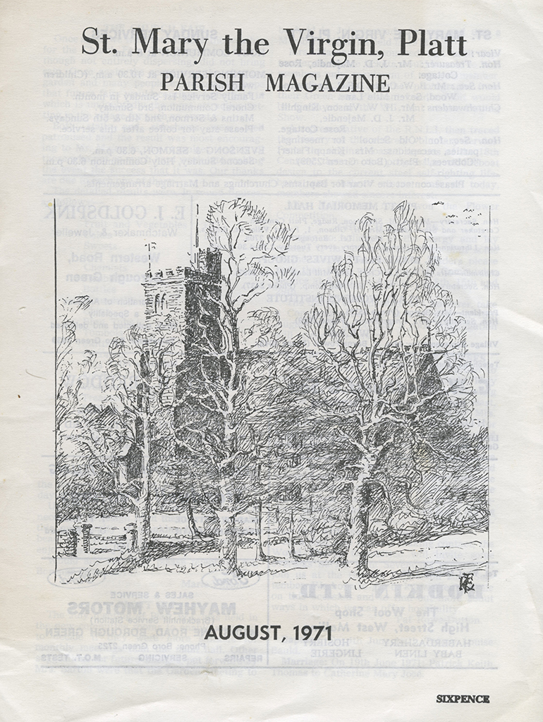 St Mary’s Platt Parish Magazines – Platt War Memorial
